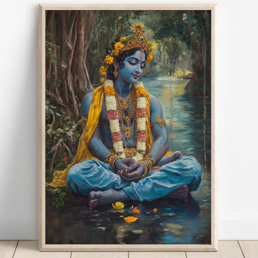 Krishna Art, Lord Krishna, Krishna Painting, Hindu God, Hindu God Wall ...