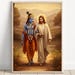 Lord Krishna Meets With Jesus Christ, Jesus Walking Along With Krishna ...