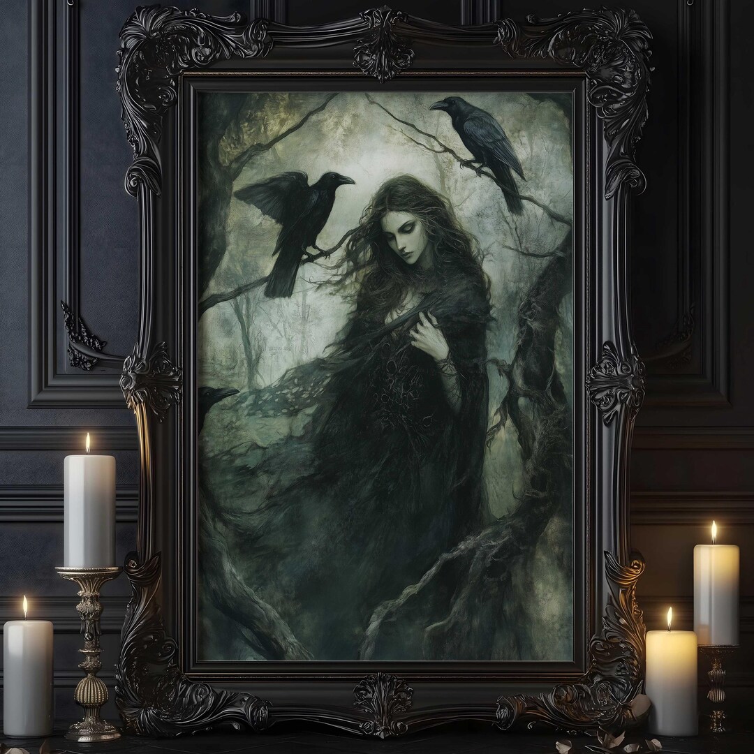 Morrigan Celtic Goddess Wall Art, Irish Mythology Print, Goddess of War ...