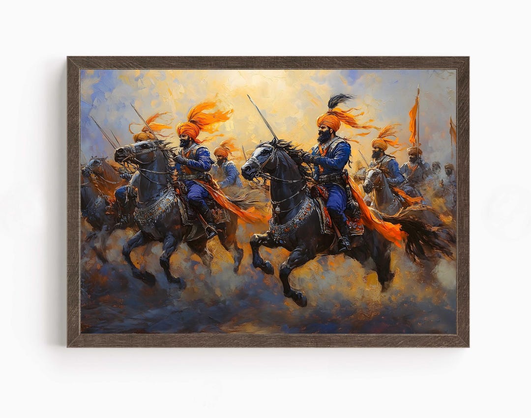 Khalsa Warrior, Sikh Art Print, Bold Warrior, Traditional Artwork ...