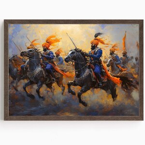 Khalsa Warrior, Sikh Art Print, Bold Warrior, Traditional Artwork ...