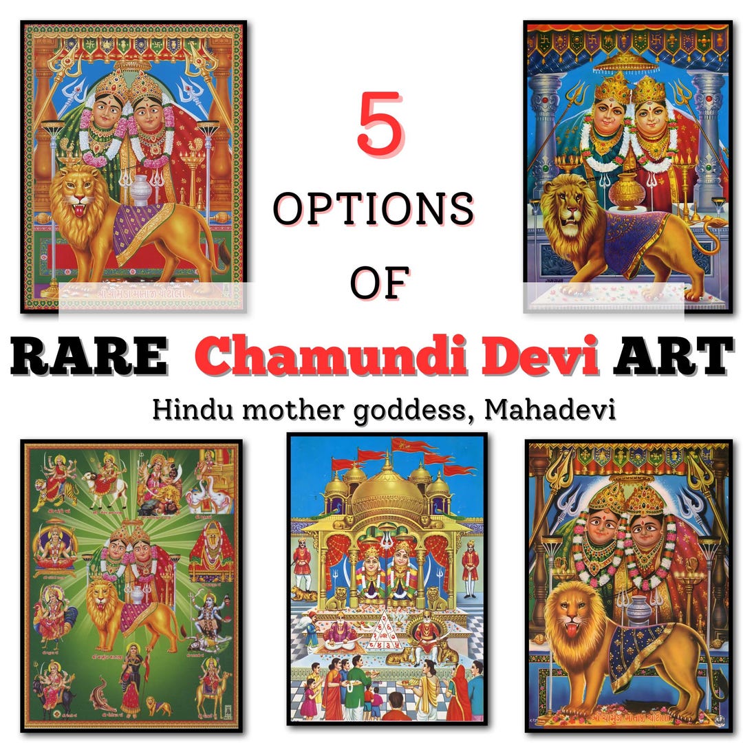 Chamundi Devi Wall Art – Fierce Hindu Goddess of Protection | Poster or ...