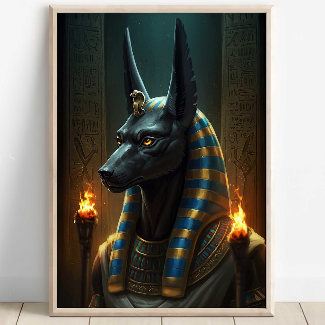 Egyptian God Anubis Print, Anubis Wall Art, Ancient Egyptian Mythology ...