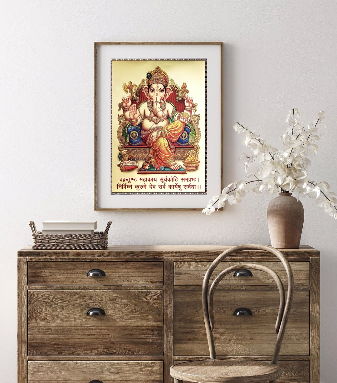 Hindu God Wall Art ,GANESHA , Raghuraman, Vintage Art, Indian God ...