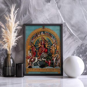 Durga Kills the Buffalo Demon, Durga, Goddess Durga, Durga Meditating ...