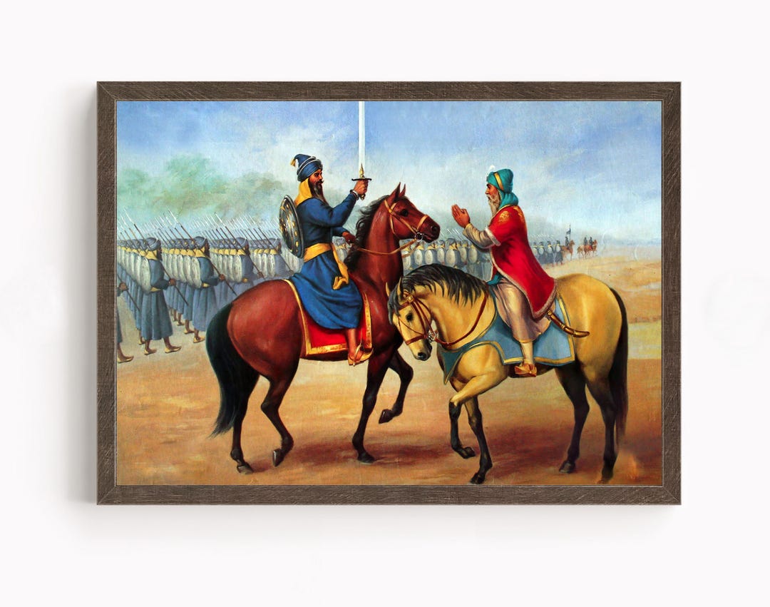 Sikh Art | Akali Phula Singh Punishing Maharaja Ranjit Singh | Print ...