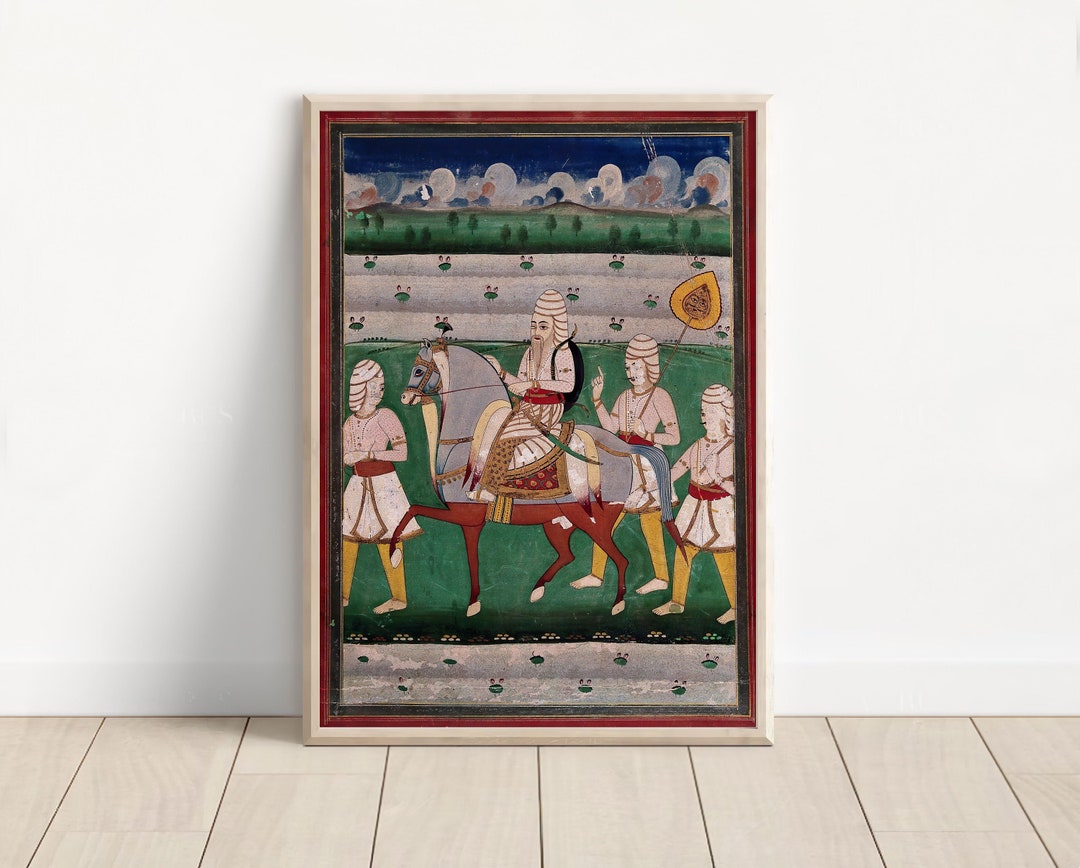 Sikh Art Rana Ranjit Singh Vintage Art Religious Art Print Canvas - Etsy