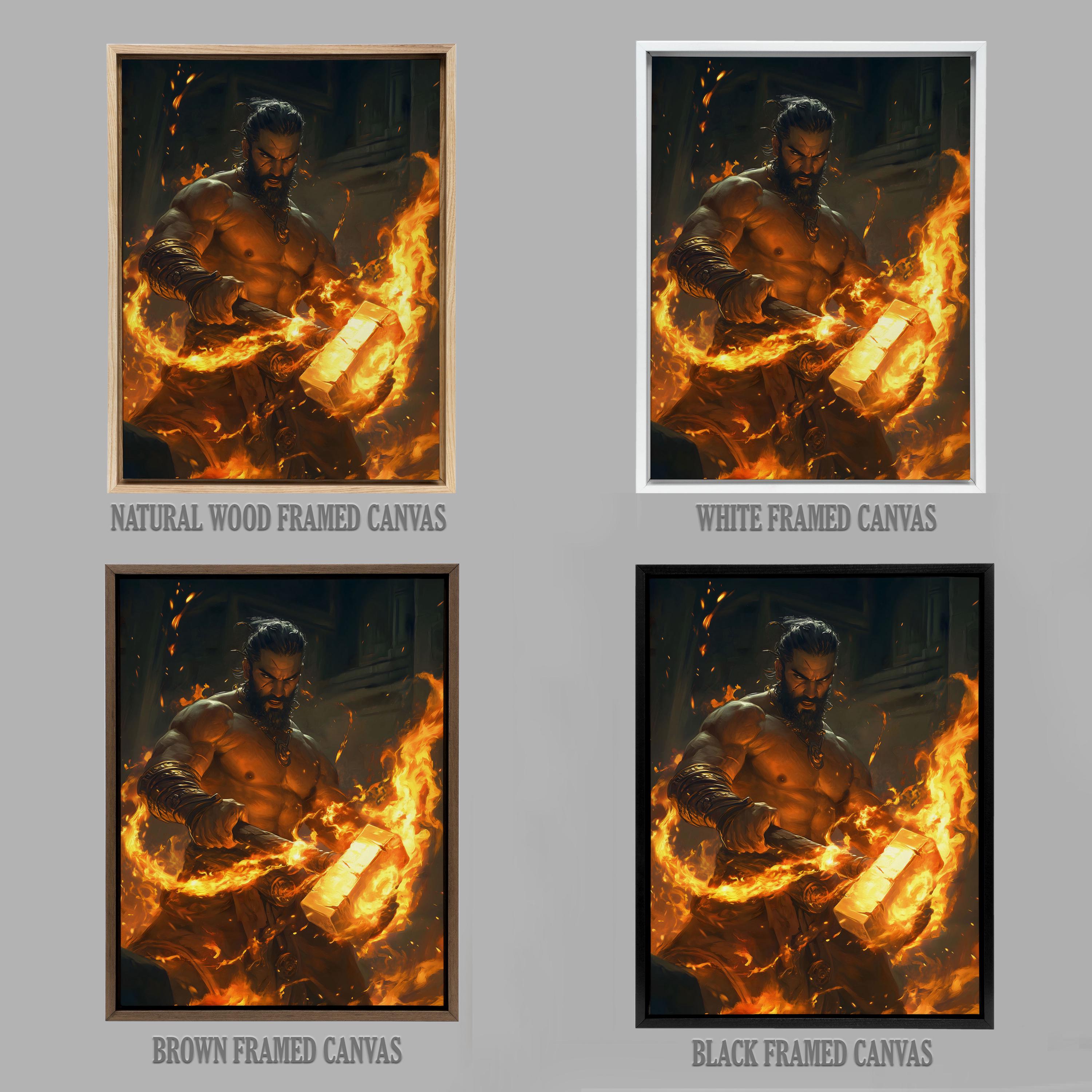 Hephaestus Wall Art, God of Fire, Blacksmithing, and Craftsmanship ...