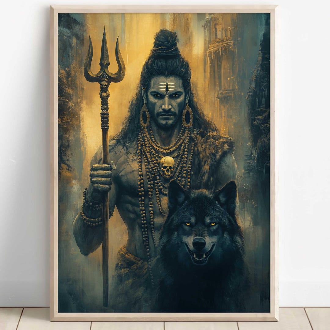 Shiva, God Shiva, Shiv With Wolf, Hindu God, Shiv Art, Indian God ...