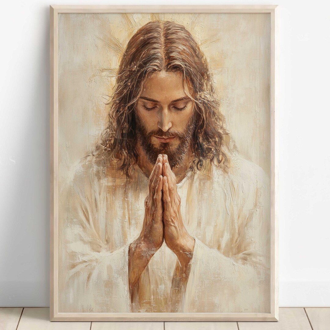 Christian Art, Jesus Christ Praying, Jesus Will Save You, Modern ...