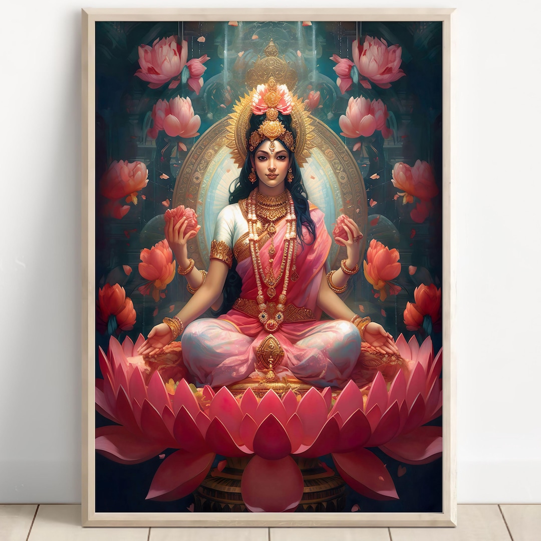 Lakshmi, Goddess of Wealth, Goddess Lakshmi, Lakshmi Art, Hindu Goddess ...