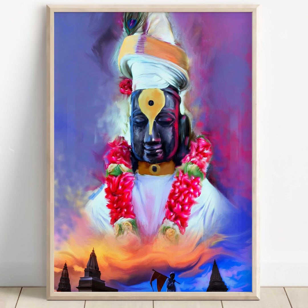 Hindu God Wall Art, Vitthal, Indian God, Poster Print, Canvas Print ...