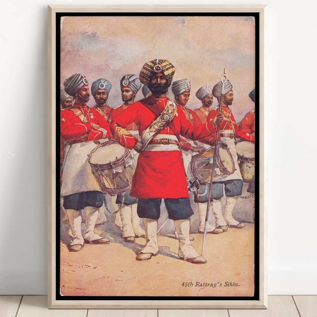 Sikh Art | 45th Rattray's Jat Sikhs, British Colonial Army| Vintage Art ...