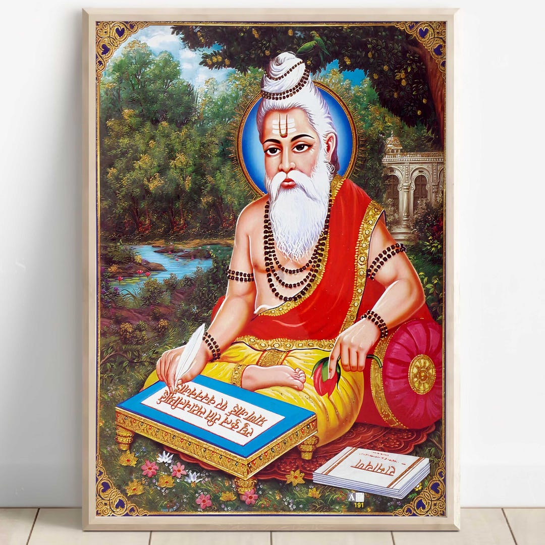Hindu God Wall Art, Valmiki, Indian God, Poster Print, Canvas Print - Etsy