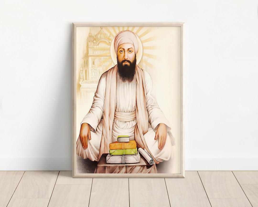 Sikh Art Guru Angad Dev Second Sikh Guru From 1539 to 1552 Vintage Art ...