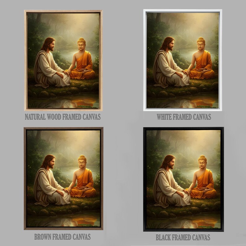 Lord Buddha Meditating With Jesus Christ, Jesus Meditating Along With ...