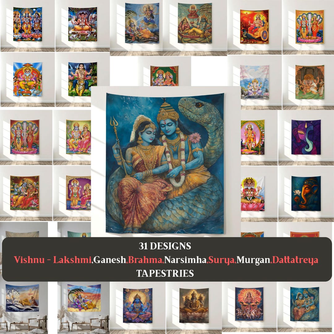 Vishnu, Lakshmi, Ganesh, Brahma, Narasimha, Surya, Murugan & Dattatreya ...
