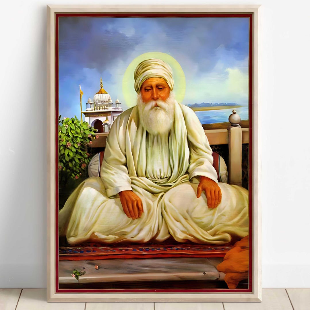 Sikh Art | Guru Amar Das | Third Sikh Guru From 1552 to 1574 | 18th ...