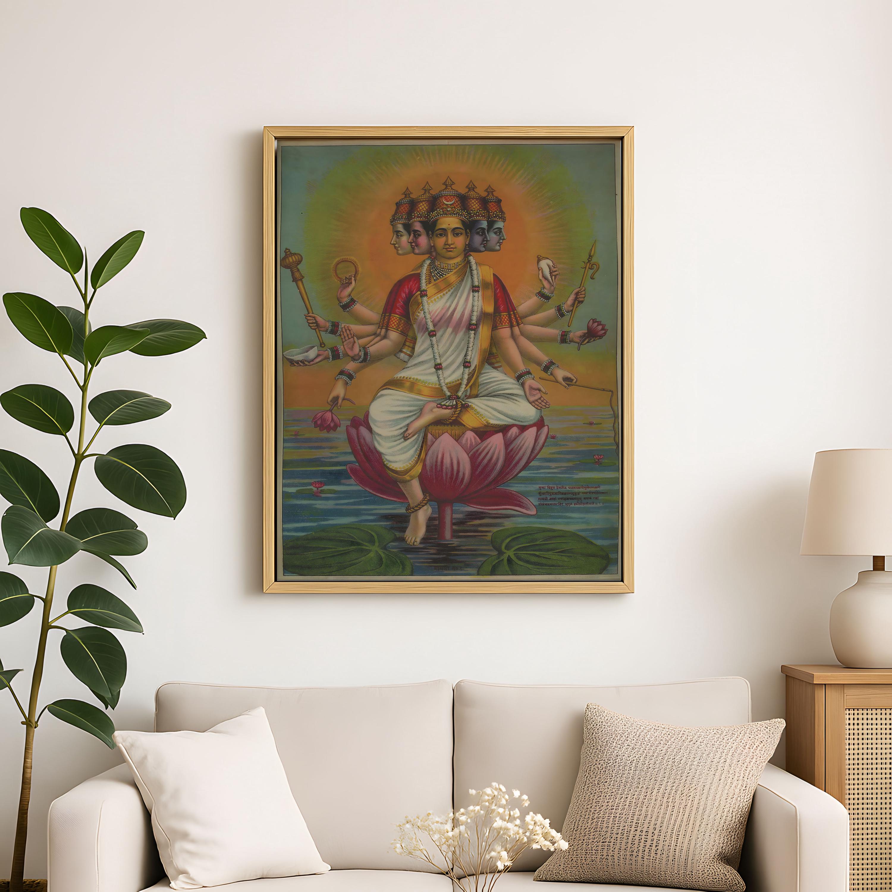 Gayatri Mata, Mother of the Vedas, Saraswati, Savitri, Saraswati Art ...