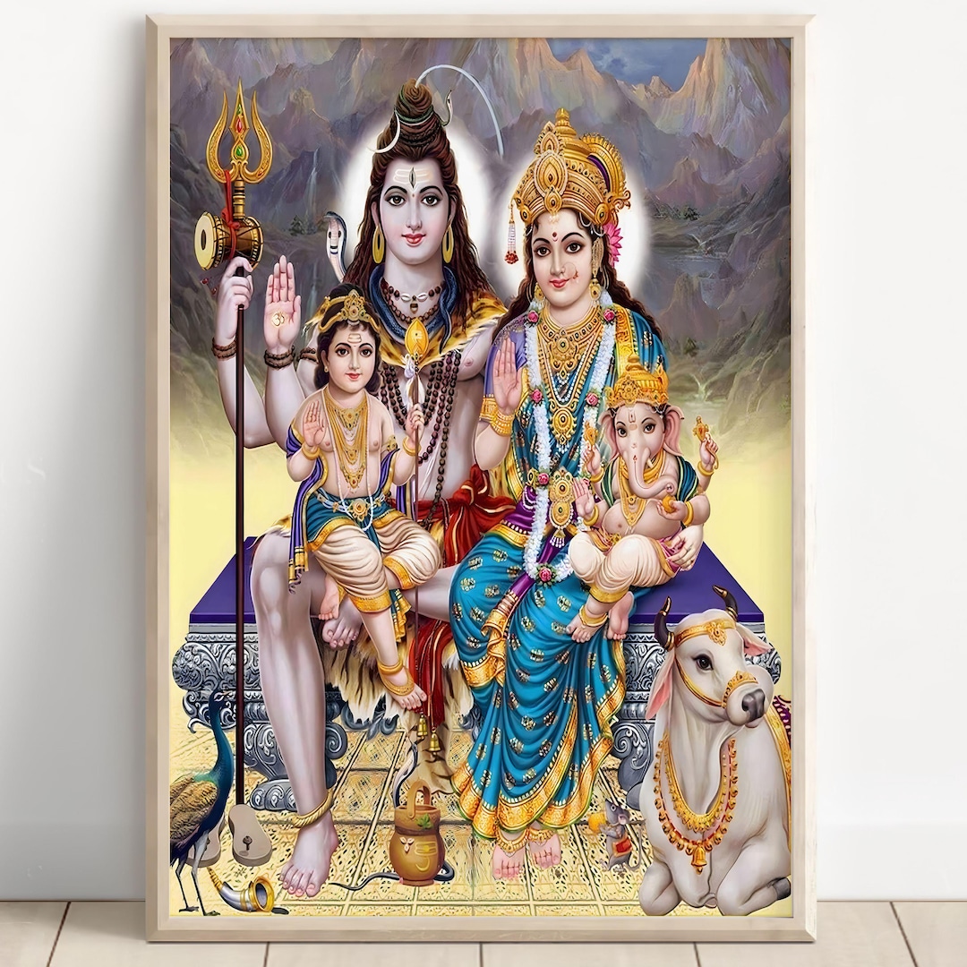 Shiv Parivaar, Shiva, God Shiva, Hindu God, Shiv Art, Indian God, Shiva ...