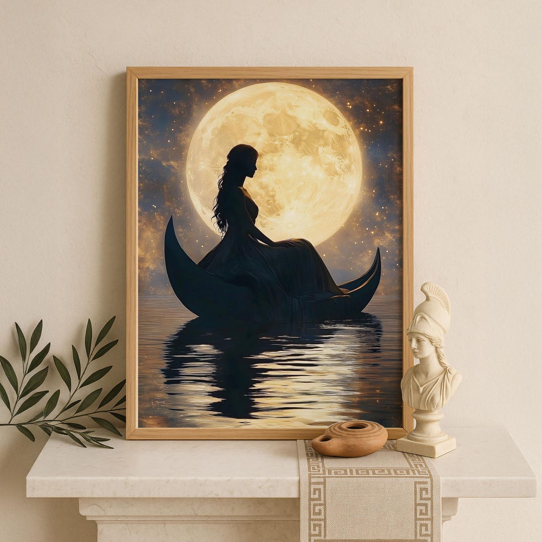 Galene Wall Art, Greek Goddess of Calm Waters, Art Nouveau, Mythology ...