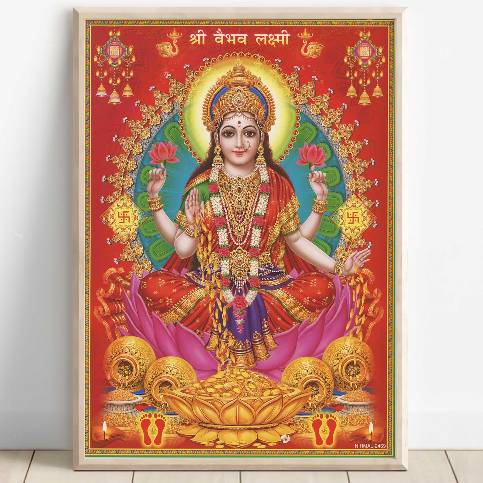 Lakshmi, Goddess of Wealth, Goddess Lakshmi, Lakshmi Art, Hindu Goddess ...