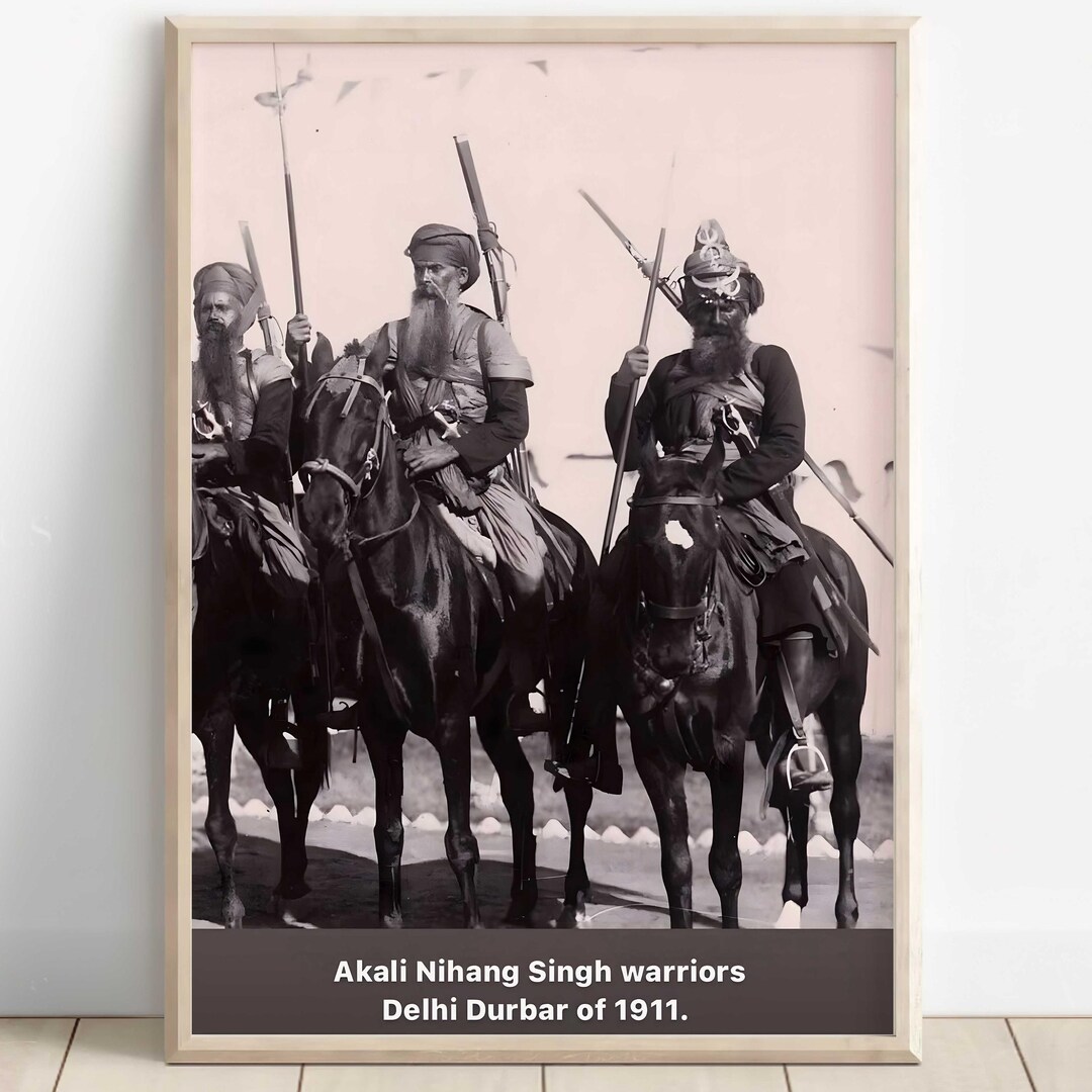 Sikh Art | Akali Sikh Warriors in Delhi Durbar 1911 | Vintage Art ...