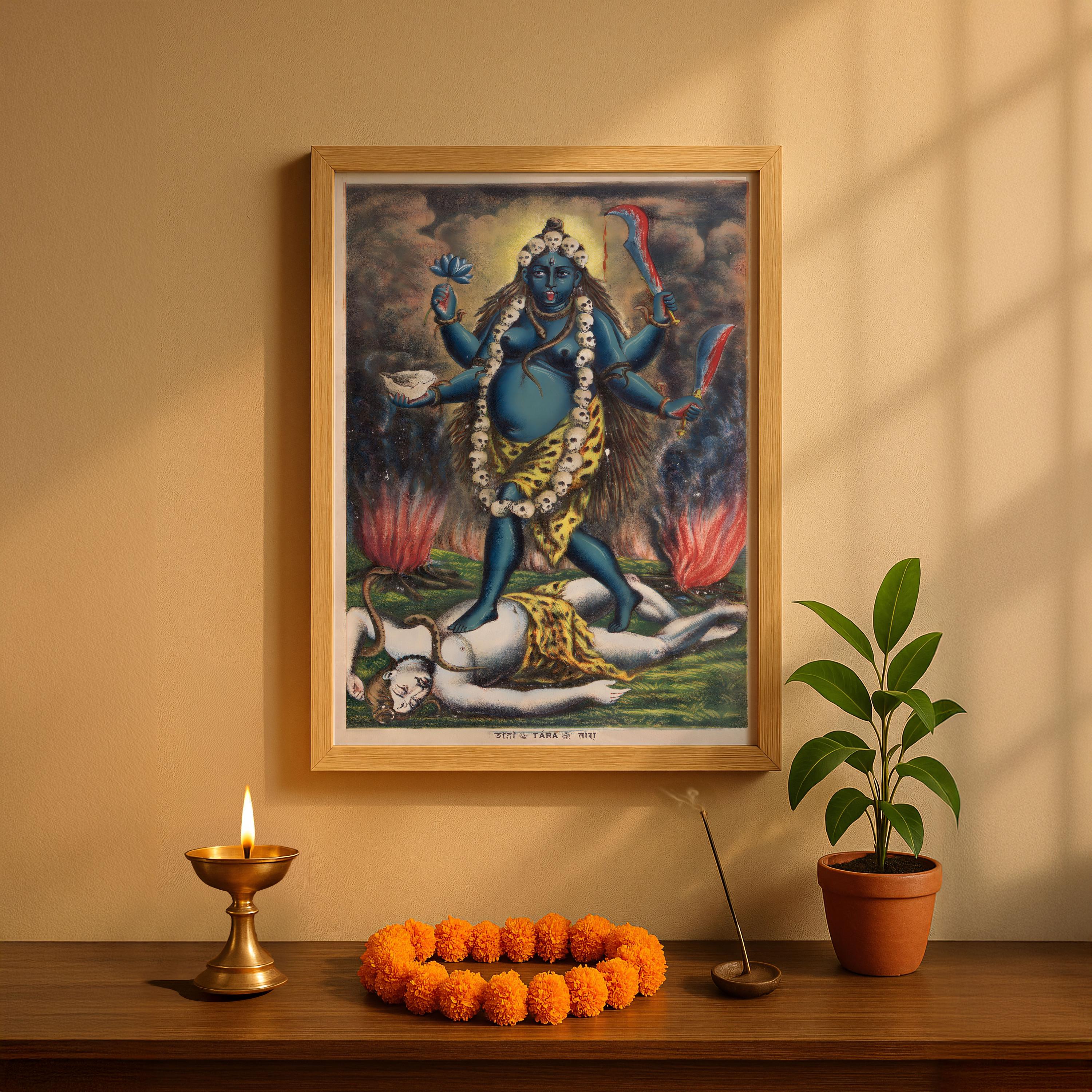 Tara Mahavidya Poster | Hindu Goddess of Compassion Wall Art | Tantric ...