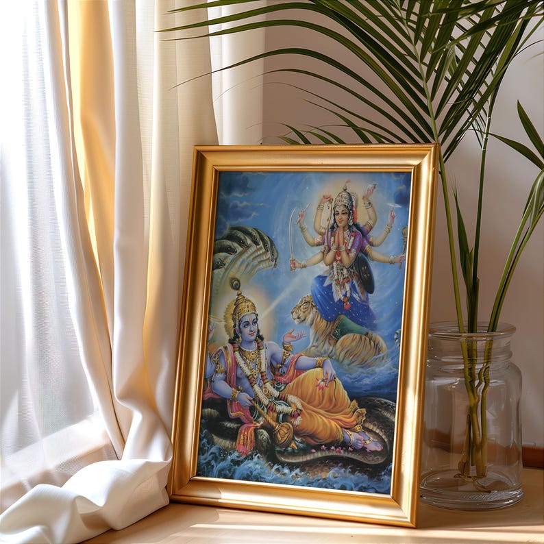Vishnu and Durga, Vishnu Narayana, Laxminarayan, God Vishnu, Hindu God ...
