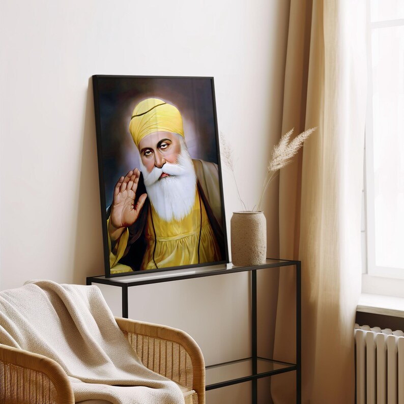 Sikh Art | Guru Nanak Dev | First Sikh Guru From 1469 to 1539 | Vintage ...
