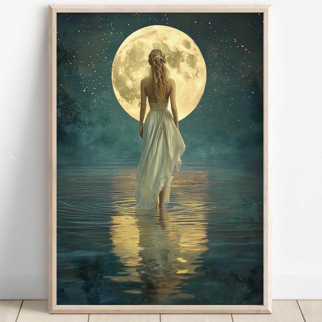 Galene Wall Art, Greek Goddess of Calm Waters, Art Nouveau, Mythology ...