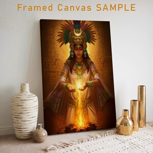 Aztec Wall Art, Tlazolteotl Art, Aztec Goddess of Purification Decor ...