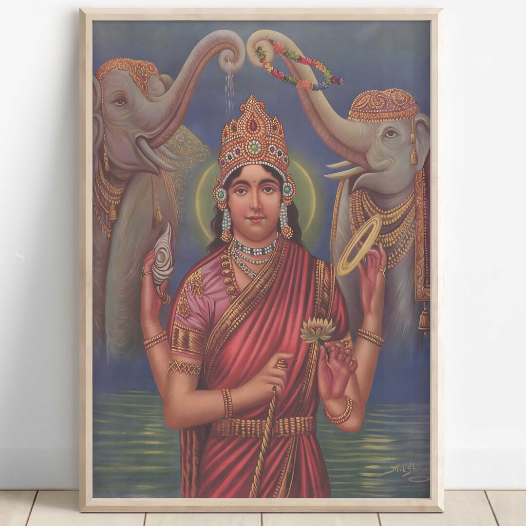 Lakshmi, Goddess of Wealth, Goddess Lakshmi, Lakshmi Art, Hindu Goddess ...