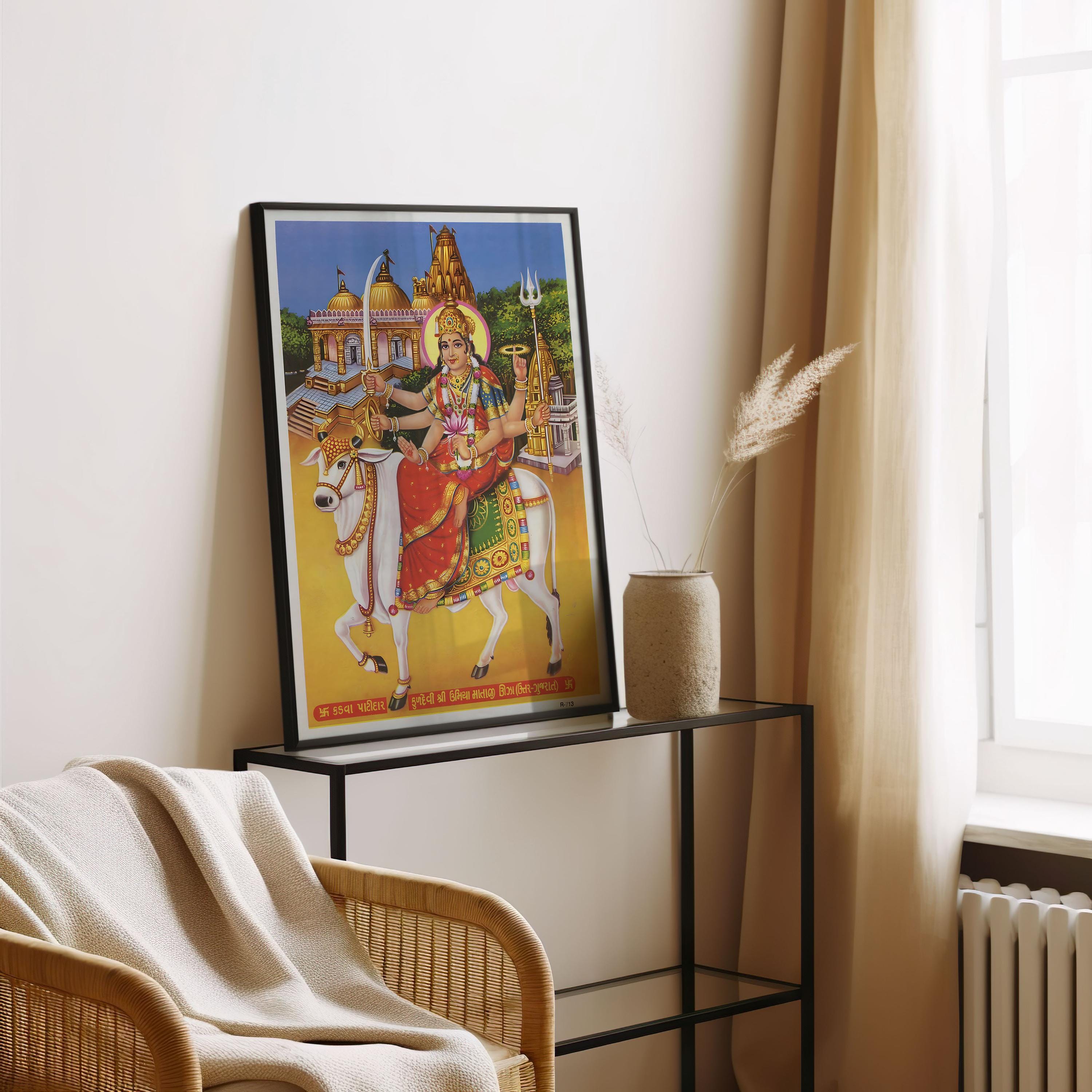 Umiya Ma, Umiya Mata, Umiya, Gatral Maa, Gatral, Hindu Goddess Wall Art ...