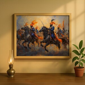 Khalsa Warrior, Sikh Art Print, Bold Warrior, Traditional Artwork ...