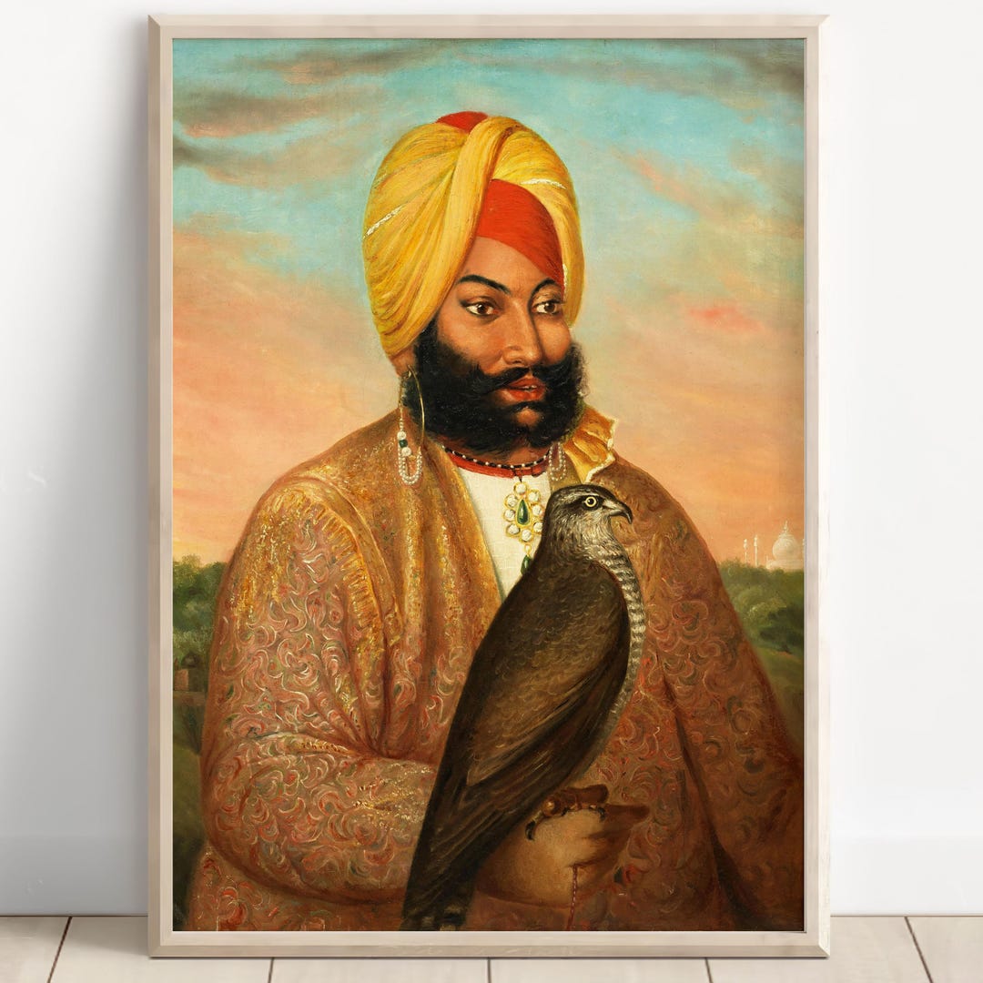 Sikh Art | Raja Lal Singh, by the Austrian Painter at the Lahore Court ...