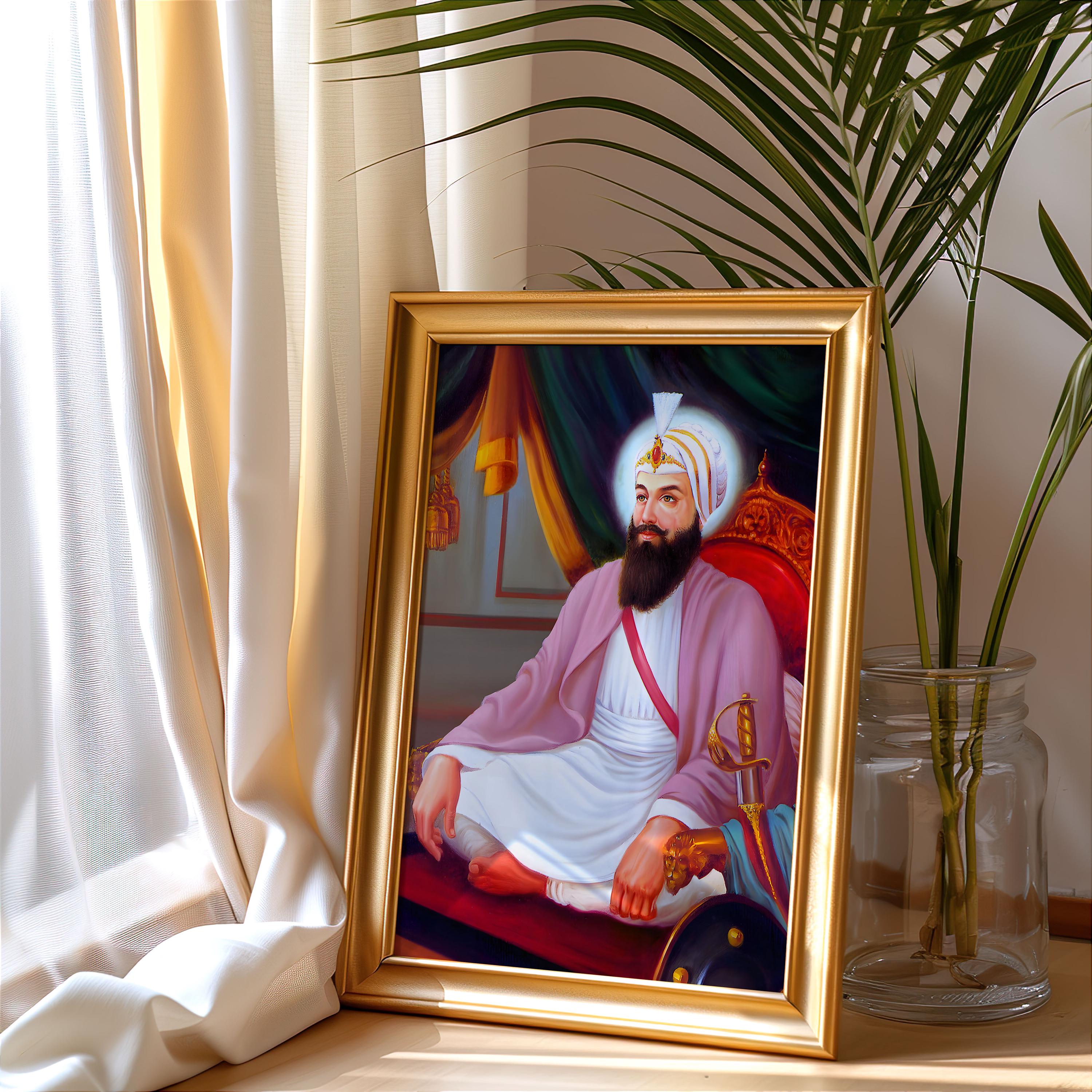 Guru Har Rai Ji Portrait | Sikh Guru of Compassion Art Print ...