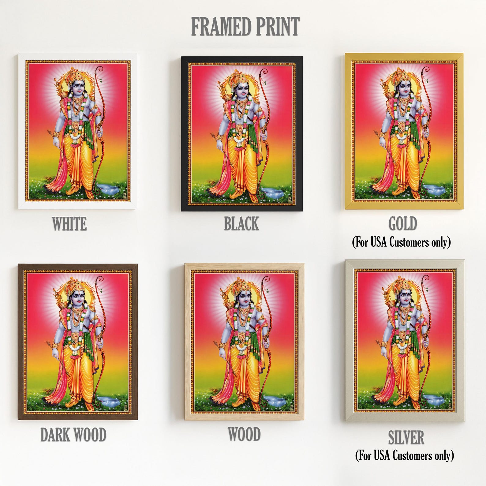 Ram Wall Art, Rama, Lord Ram, Hindu God, Hindu God Wall Art, Indian God ...