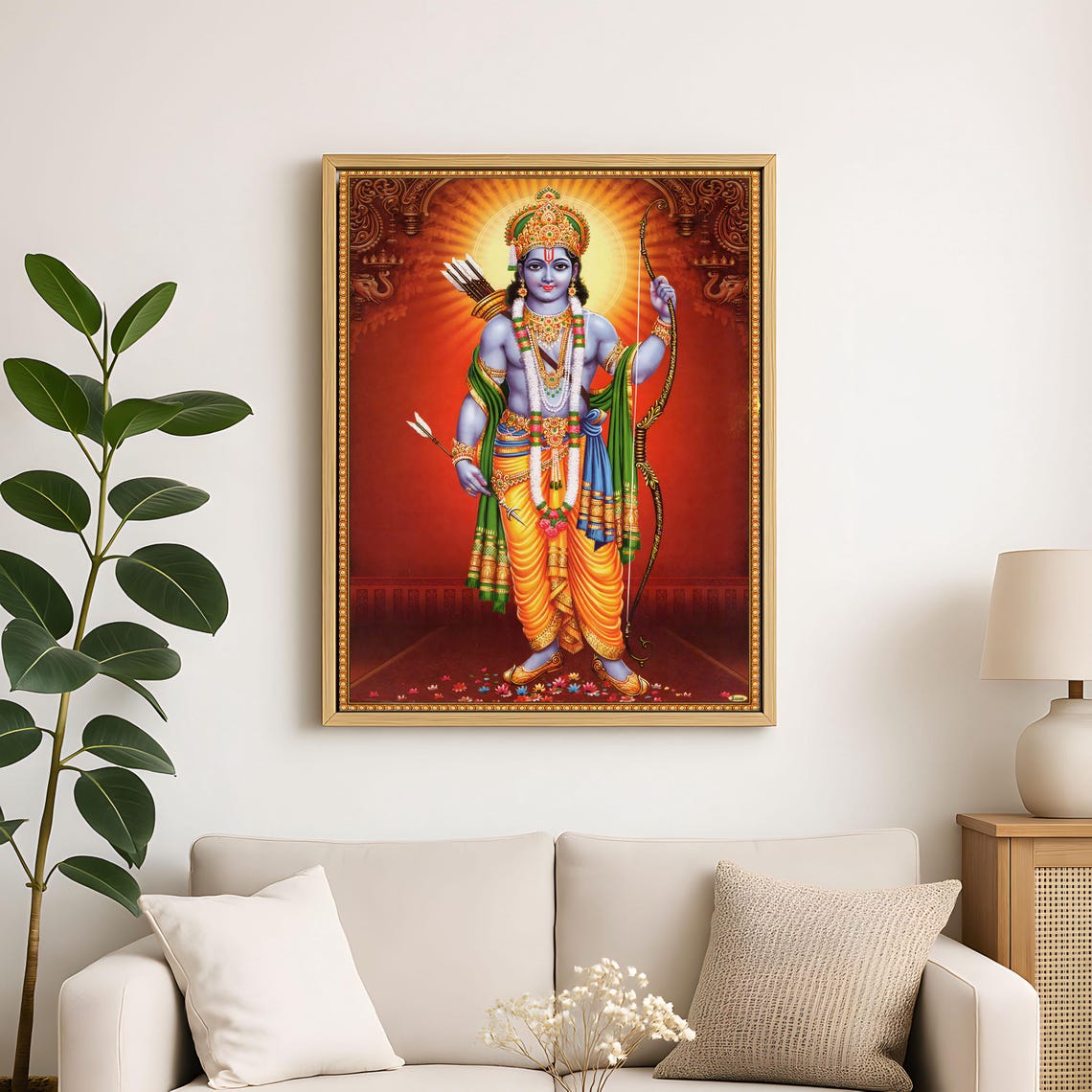 Ram, Rama, Lord Ram, Hindu God, Hindu God Wall Art, Indian God, Canvas ...