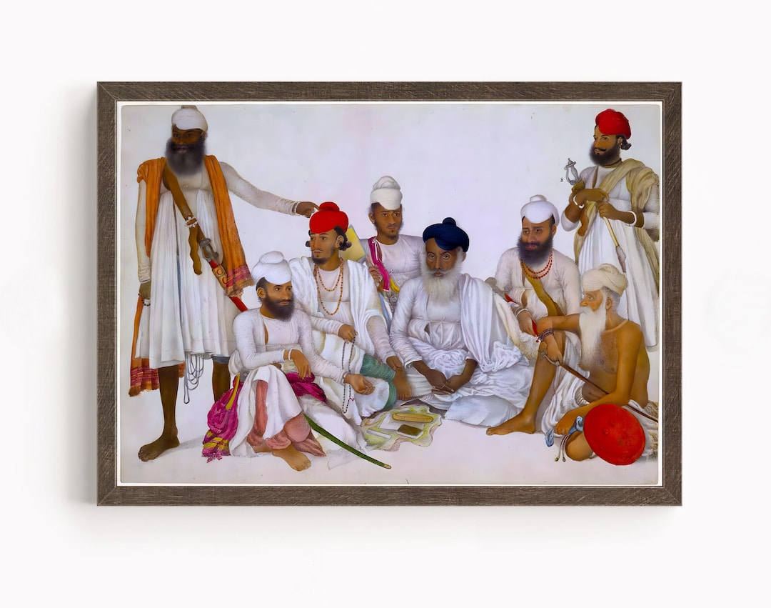 Sikh Art | Patiala Courtiers and Cavalry | Print | Canvas - Etsy