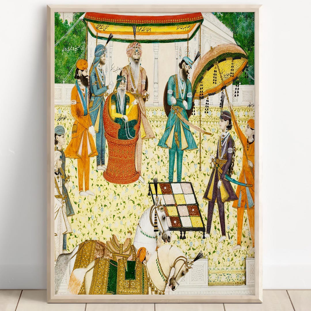 Sikh Art | Maharaja Ranjit Singh With General Hari Singh Nalwa | First ...