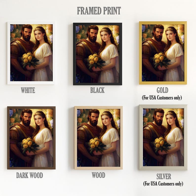 Hephaestus & Aphrodite Wall Art, God of Fire, Blacksmithing, and ...