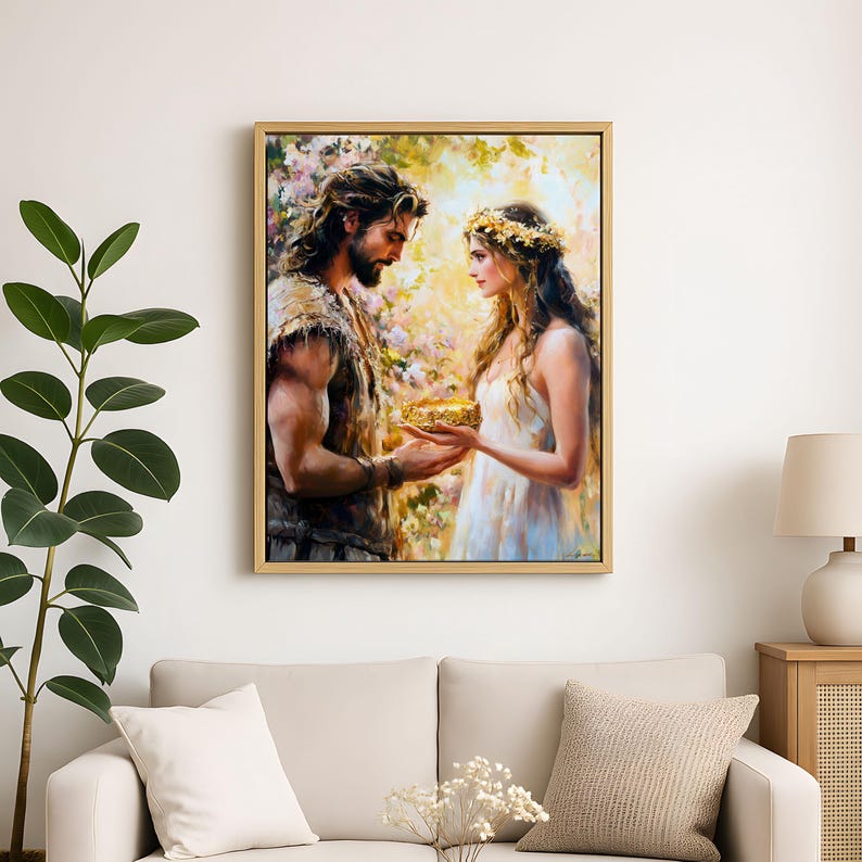Hephaestus & Aphrodite Wall Art, God of Fire, Blacksmithing, and ...