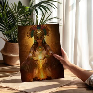 Aztec Wall Art, Tlazolteotl Art, Aztec Goddess of Purification Decor ...