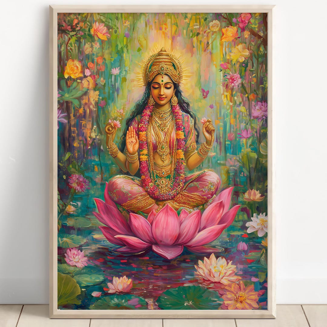 Lakshmi, Goddess of Wealth, Goddess Lakshmi, Lakshmi Art, Hindu Goddess ...
