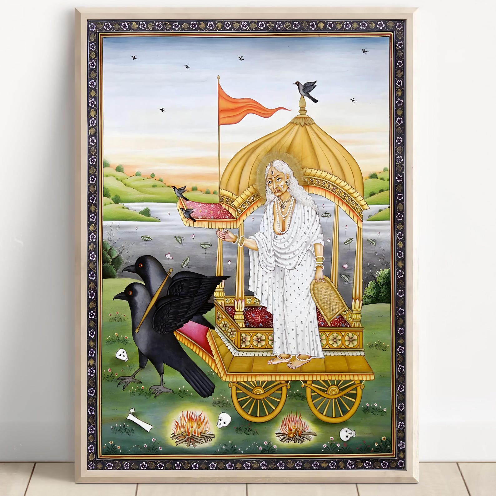 Dhumavati Mahavidya Poster | Tantric Hindu Goddess Wall Art | Divine ...