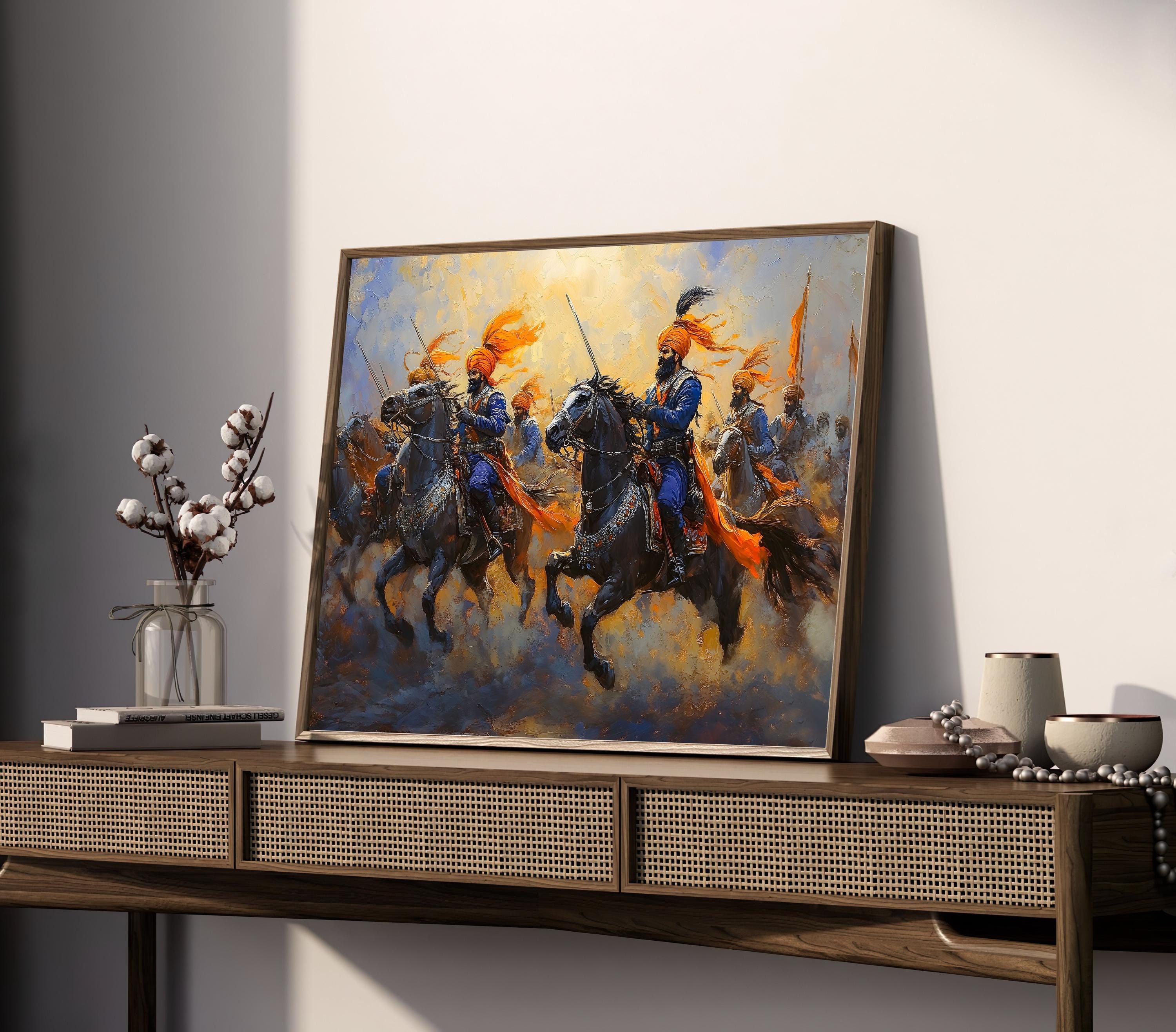 Khalsa Warrior, Sikh Art Print, Bold Warrior, Traditional Artwork ...