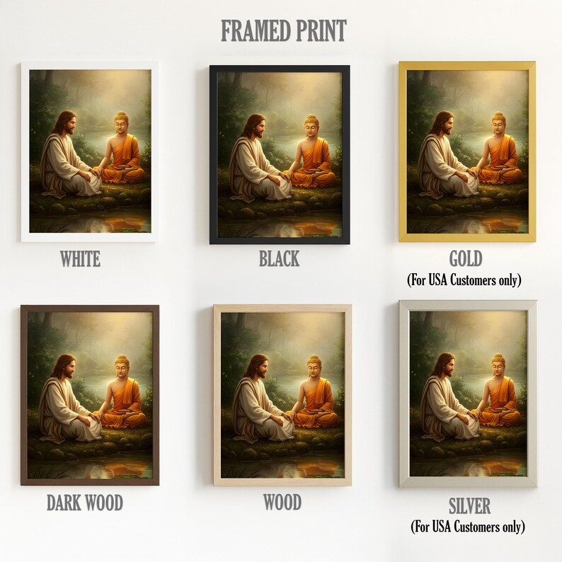 Lord Buddha Meditating With Jesus Christ, Jesus Meditating Along With ...