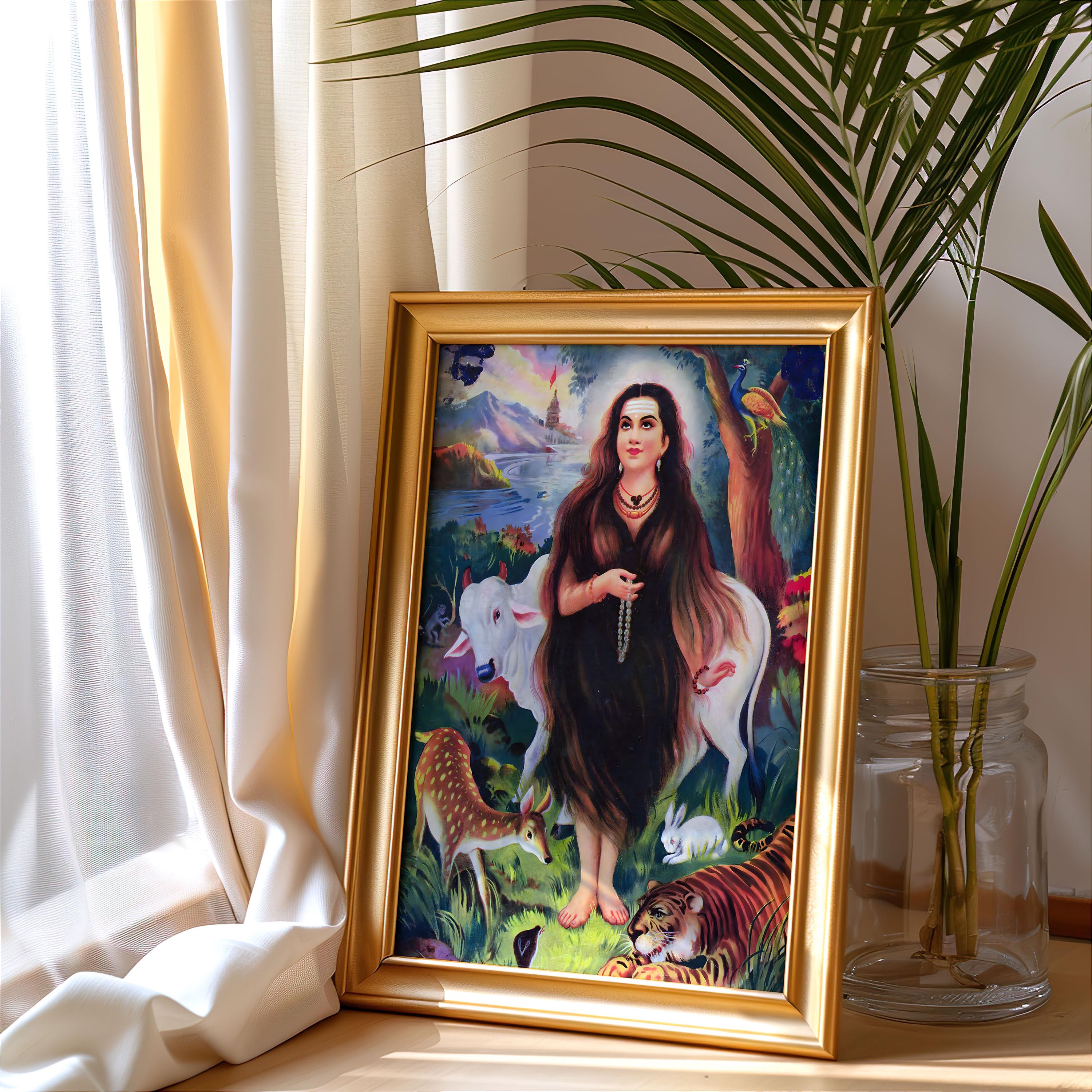 Akka Mahadevi, Devotee of Shiva, Indian Goddess, Mahadevi, Poster Print ...
