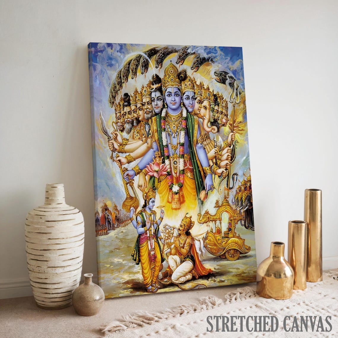 Virat Swaroop, Krishna and Arjun, Mahabharat, Geeta, Krishna Painting ...